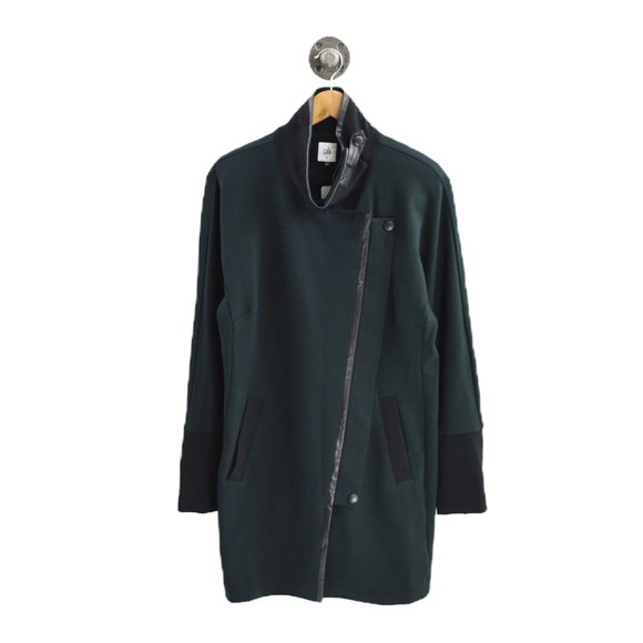 CAbi | Jackets & Coats | Cabi Faux Leather Trim Longline Blazer 247 ...